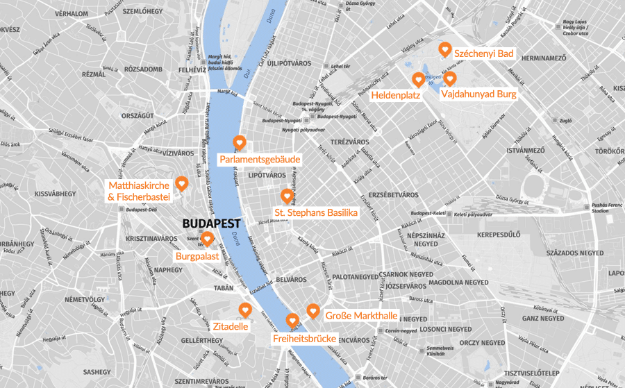 Erstaunlich Karte Sehenswurdigkeiten Budapest Fotos